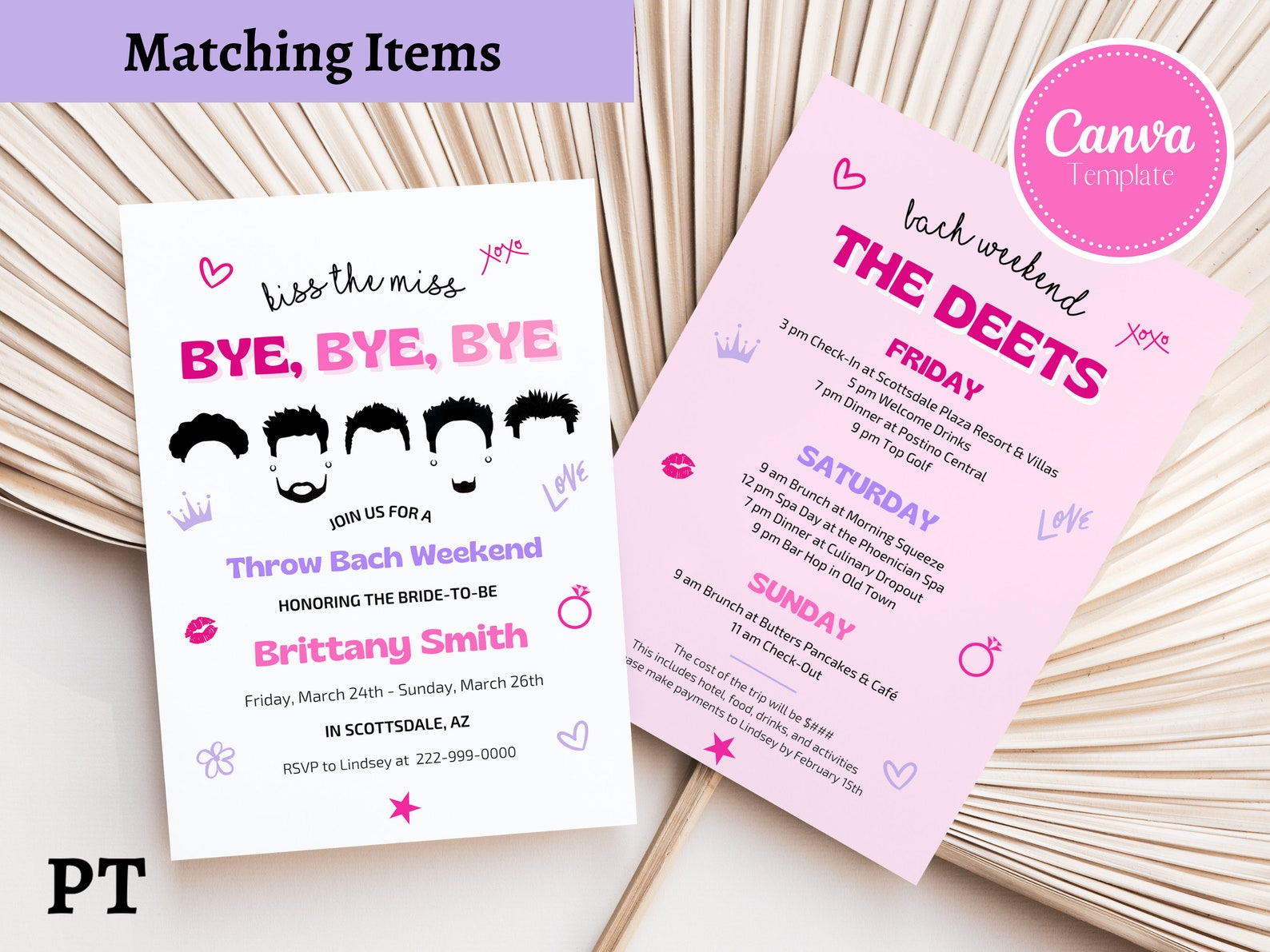 Editable NSYNC Bachelorette Cupcake Toppers, Bachelorette Party Cupcake ...