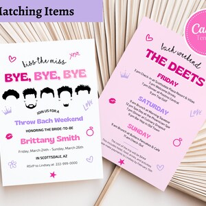 Editable NSYNC Bachelorette Cupcake Toppers, Bachelorette Party Cupcake ...