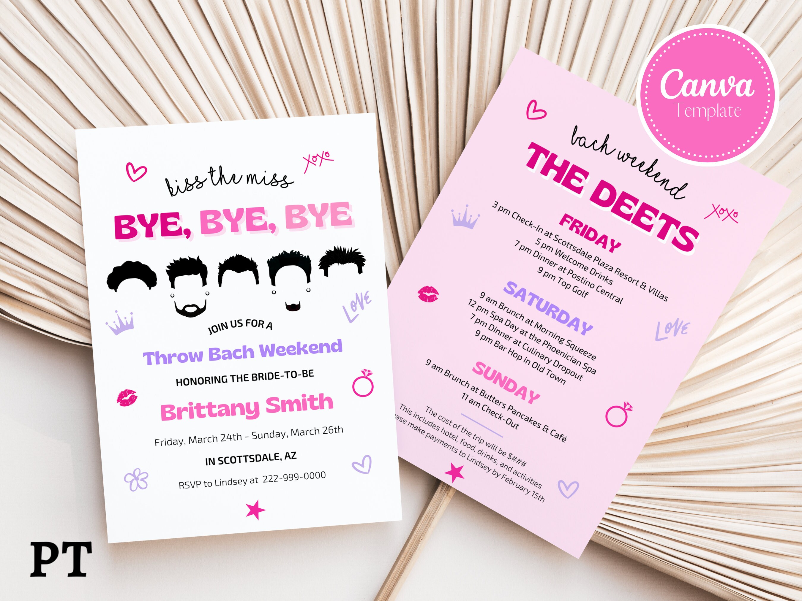 Editable NSYNC Bachelorette Weekend Invitation, Bachelorette Party ...