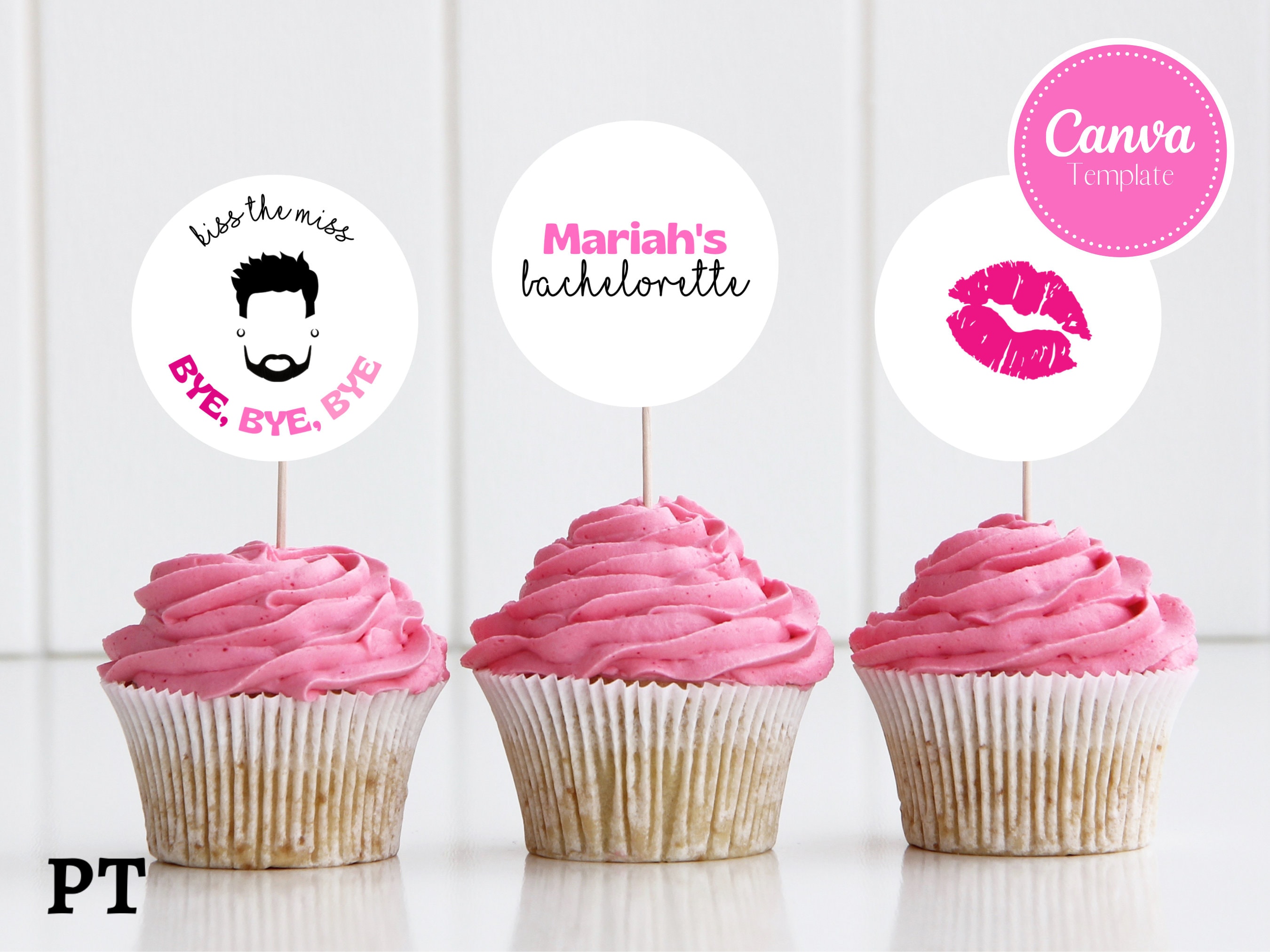 Editable NSYNC Bachelorette Cupcake Toppers, Bachelorette Party Cupcake ...