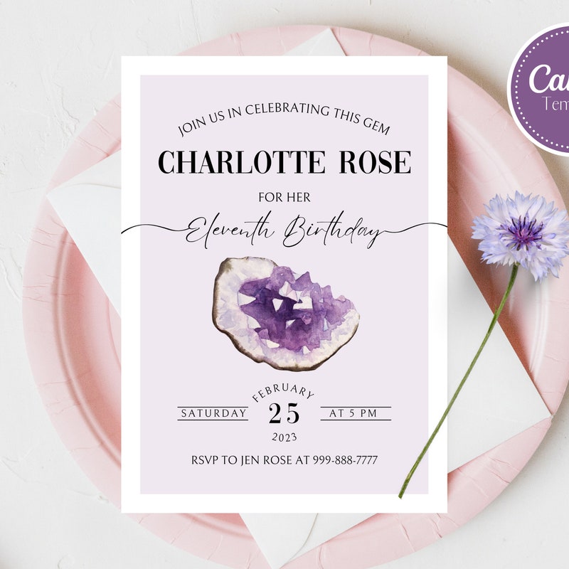 Geode Invitation - Etsy