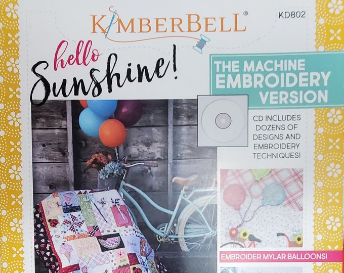 Kimberbell Hello Sunshine Book and CD Machine Embroidery - Etsy