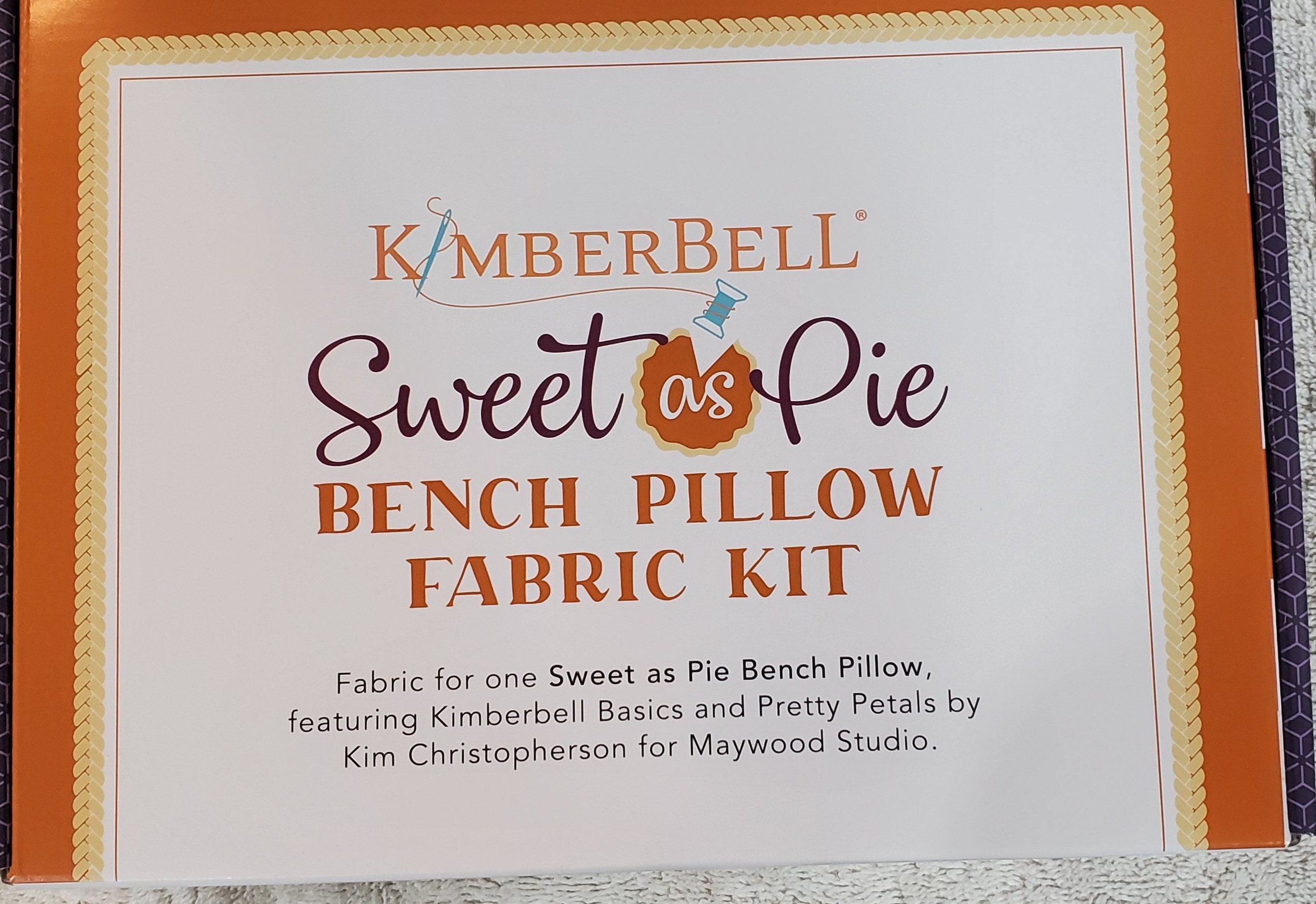 Kimberbell Sweet As Pie Bench Pillow Etsy