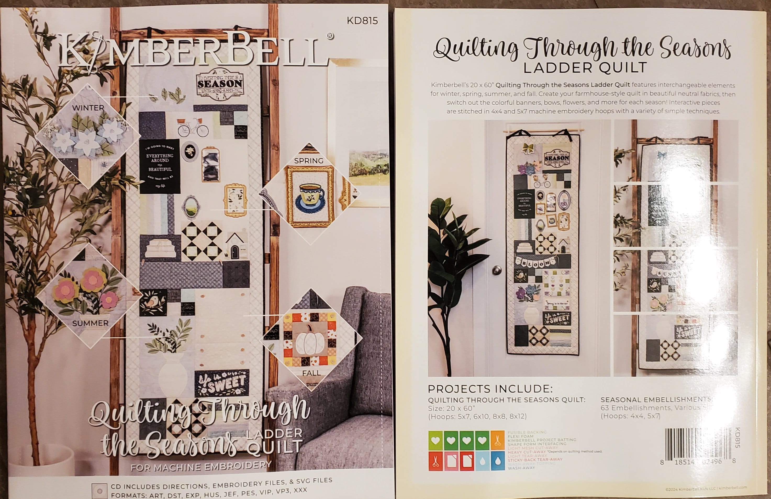 Kimberbell Quilting Through the Seasons Ladder Quilt - Etsy