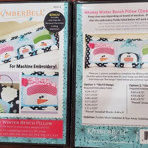 Kimberbell Whimsy Winter Bench Pillow CD - Etsy