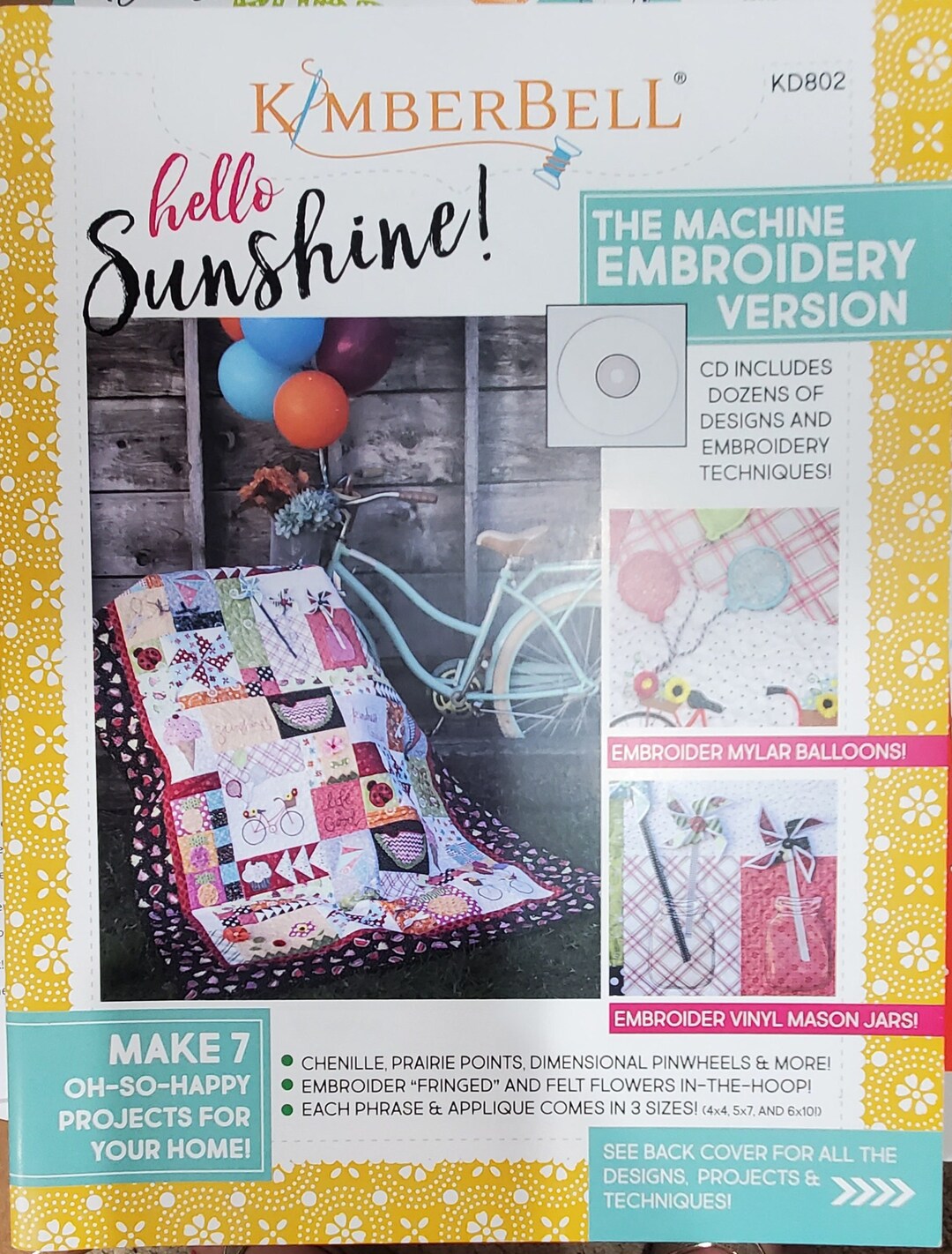 Kimberbell Hello Sunshine Book and CD Machine Embroidery - Etsy