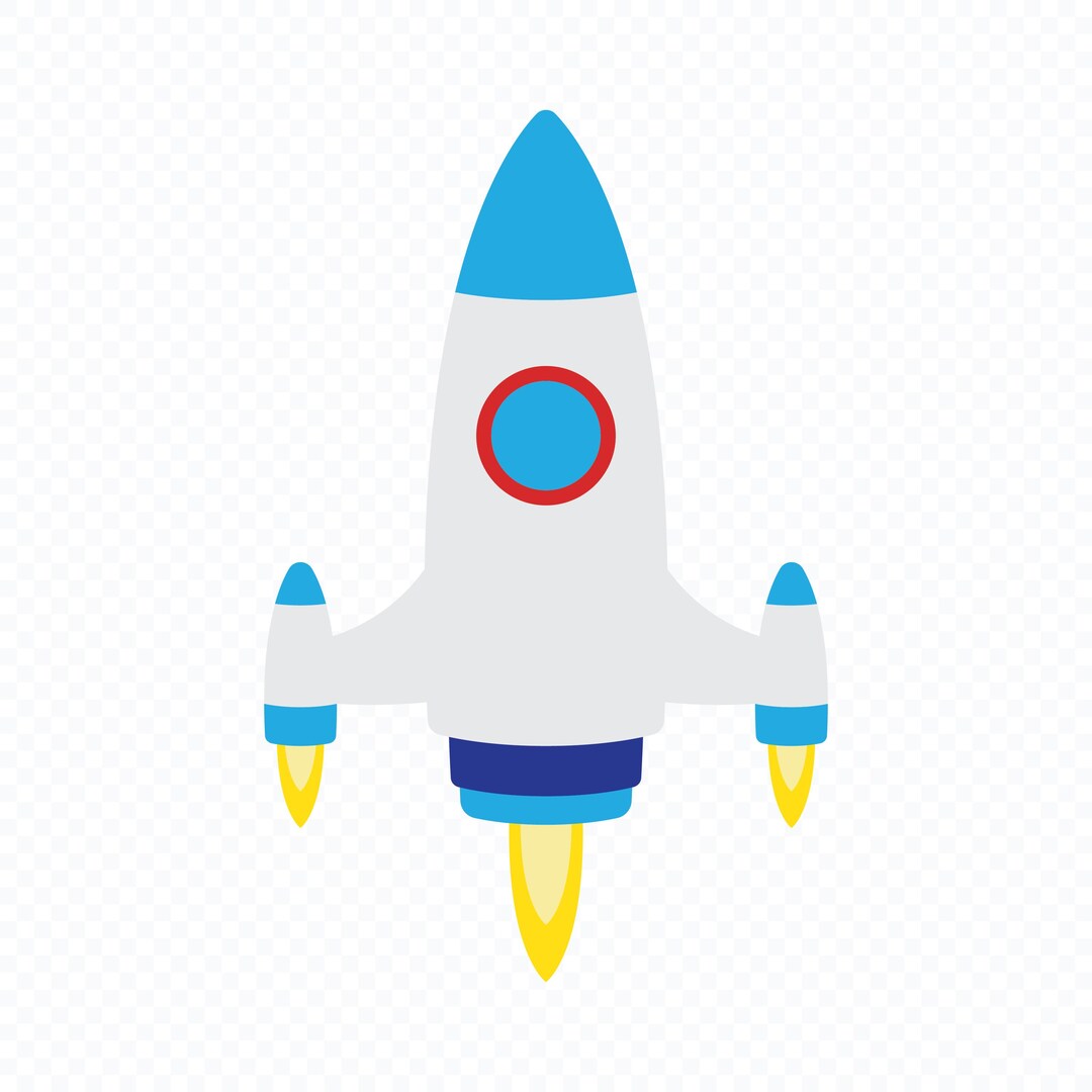 Rocket Ship (B) SVG - Printable Clipart Cut File, Instant Digital ...