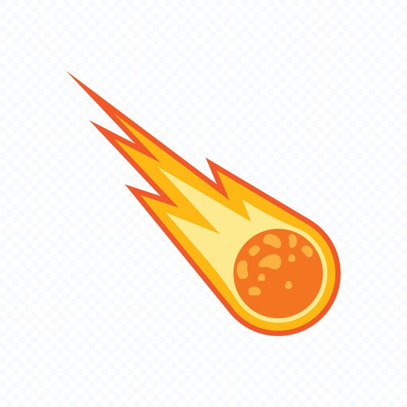 Comet SVG - Printable Clipart Cut File, Instant Digital Download ...