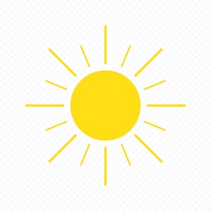 Sun SVG: Printable Clipart Cut File (digital Download, 12"x12") - Etsy