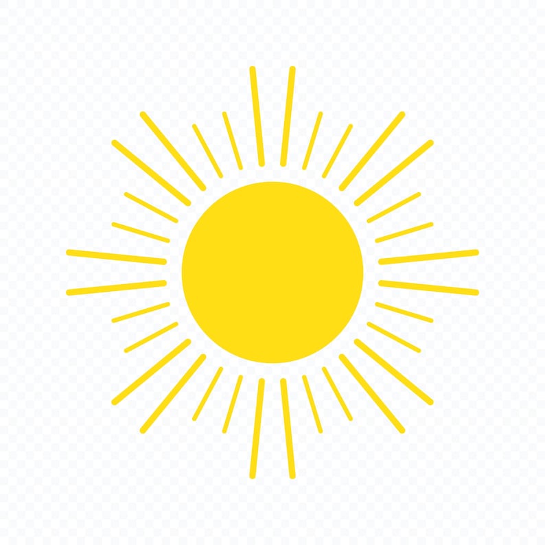 Sun SVG: Printable Clipart Cut File (digital Download, 12"x12") - Etsy