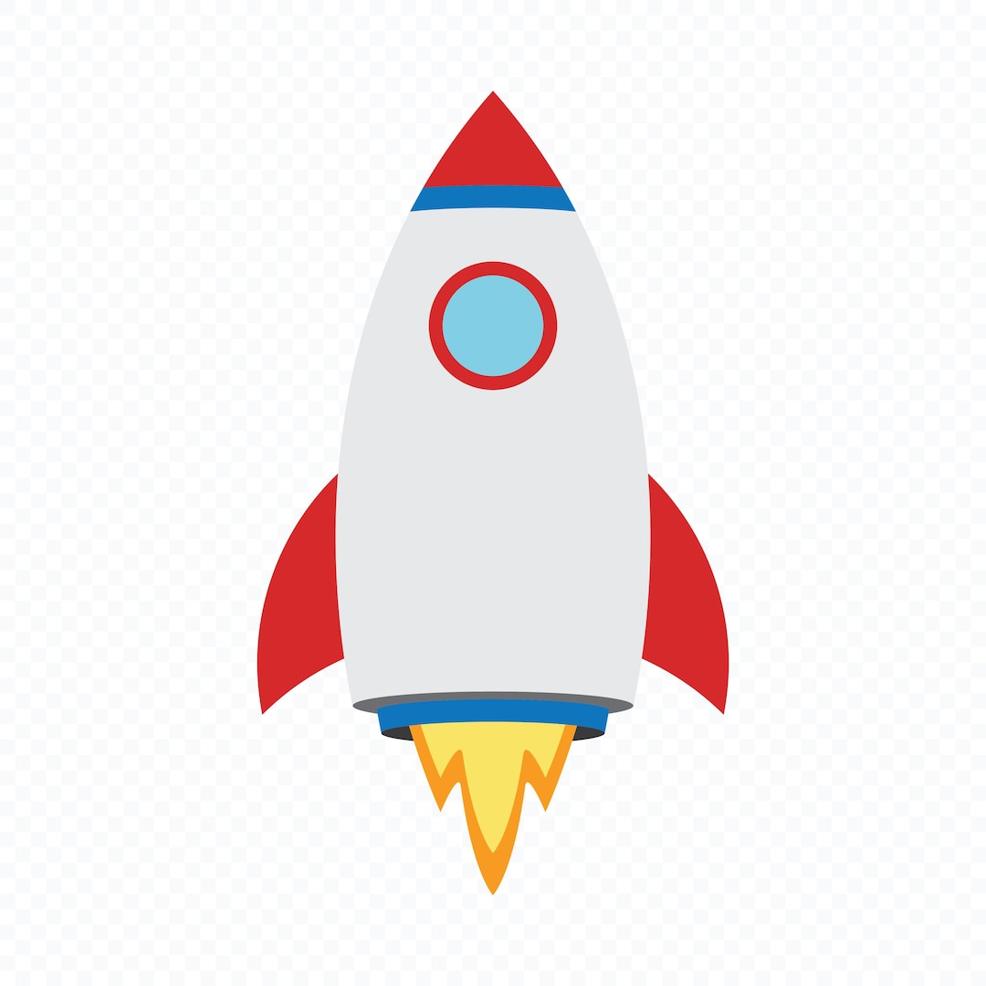 Rocket Ship Clipart: Space Vector Graphic (SVG, PNG) (digital Download ...