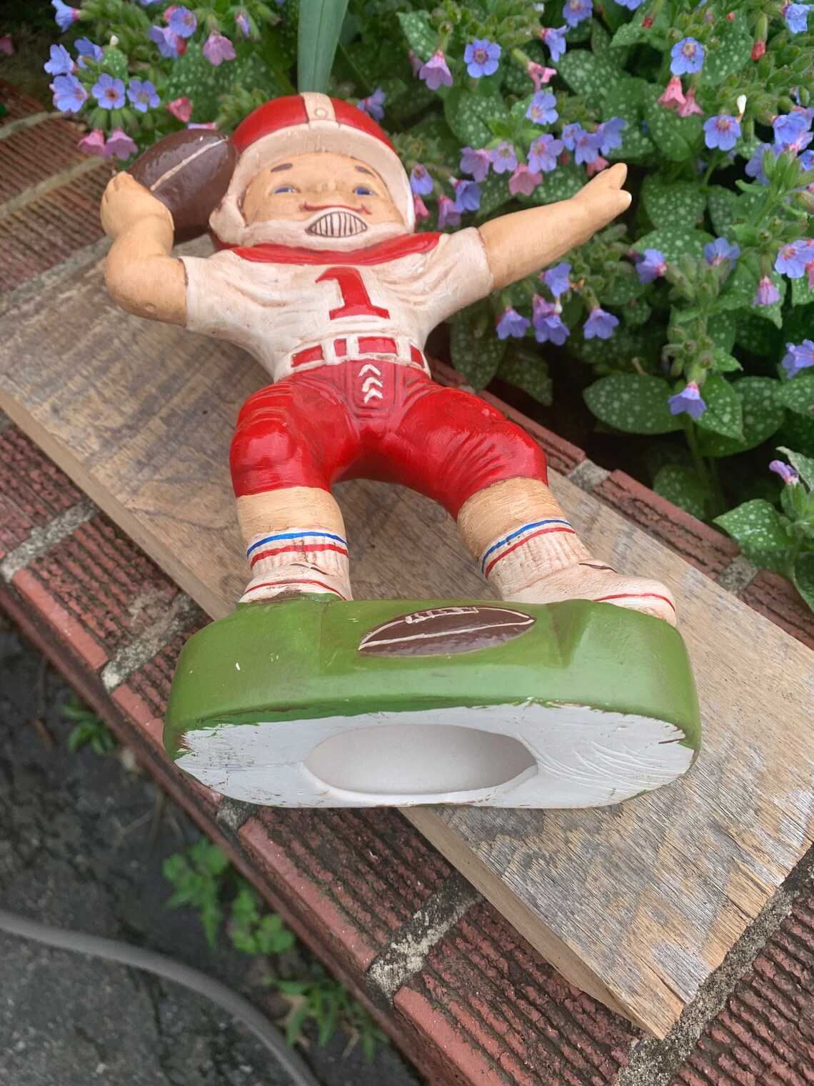Vintage Ceramic Football Player - Etsy