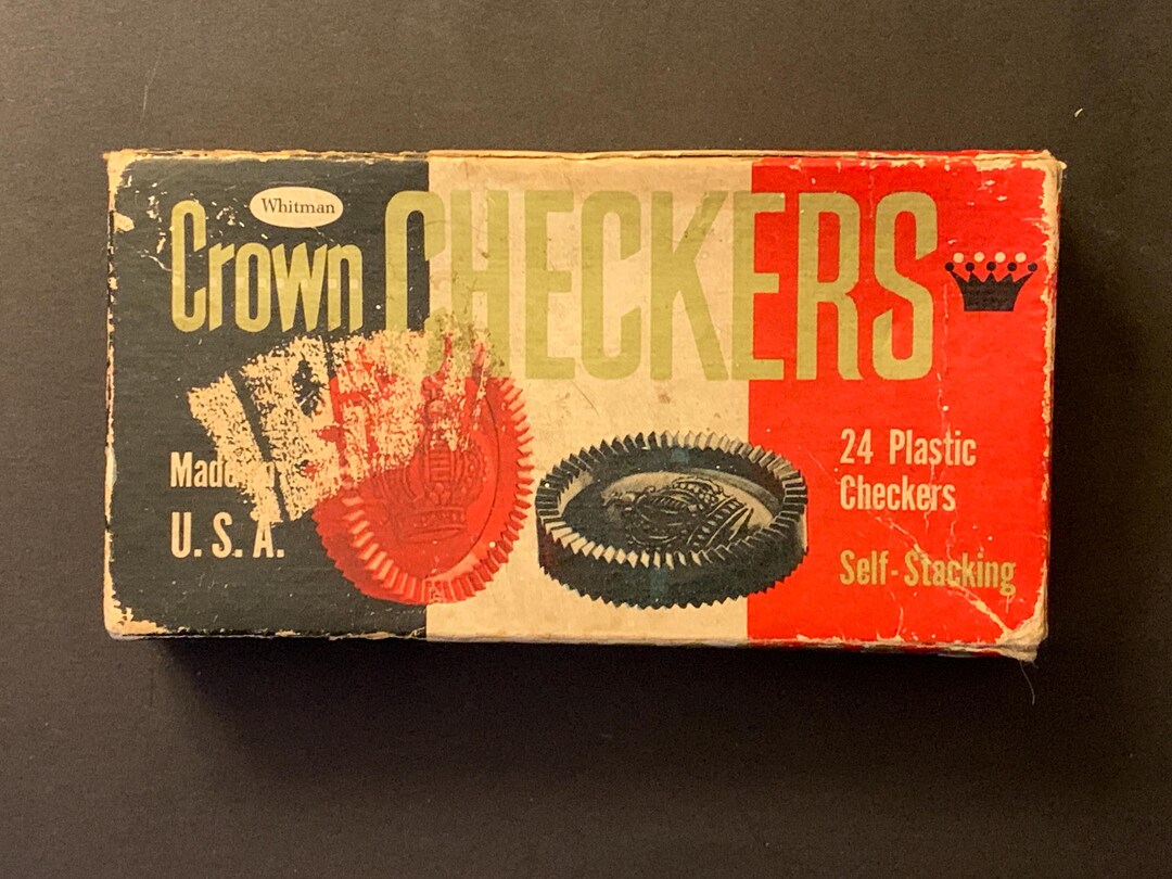 Vintage 1950's Whitman Crown Checkers // Complete Set of 24 // Made in ...