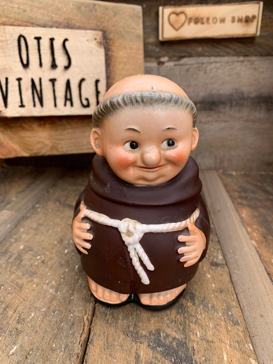 Vintage Goebel West Germany Friar Tuck Mustard Jar - Etsy