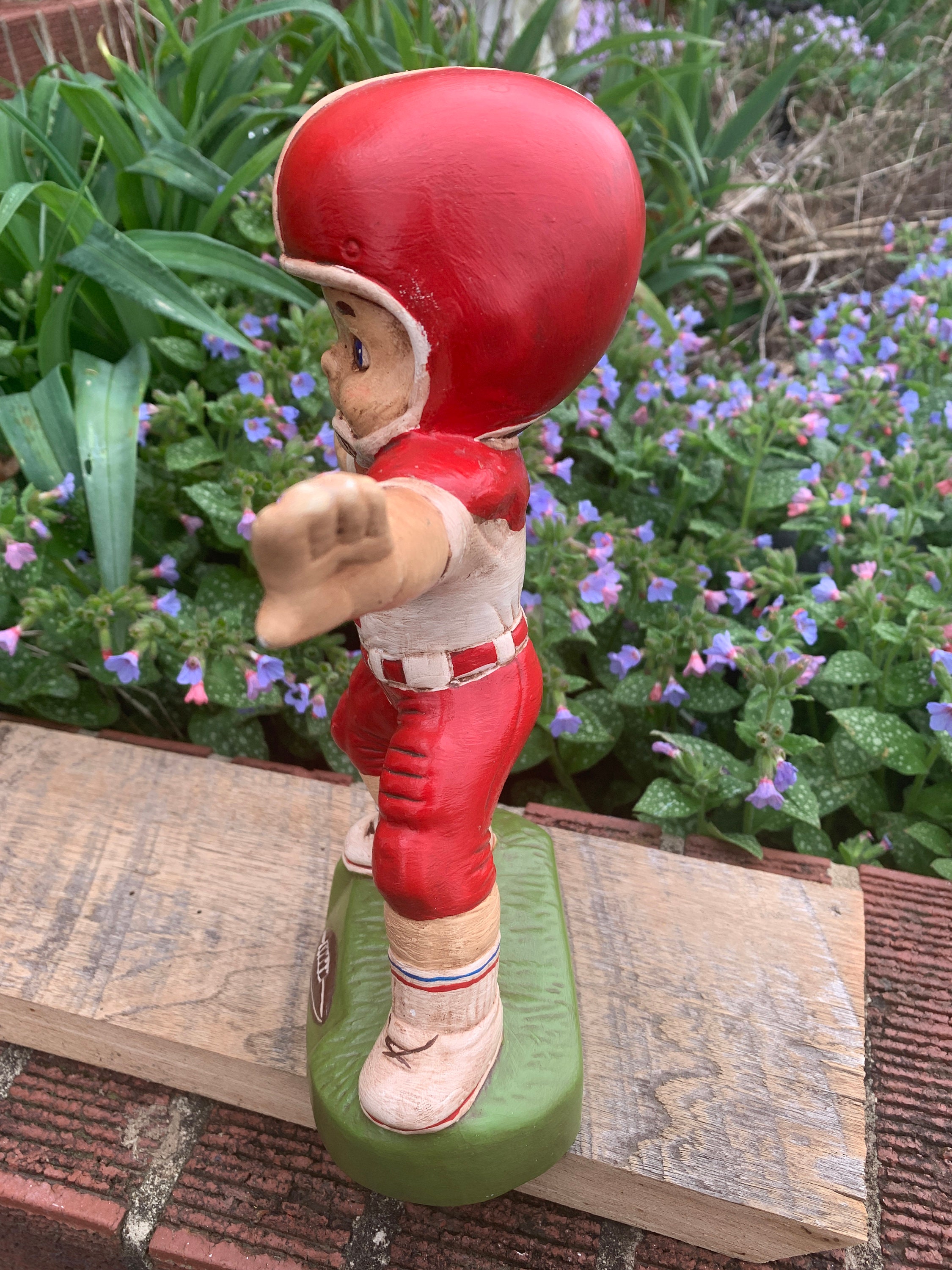 Vintage Ceramic Football Player - Etsy
