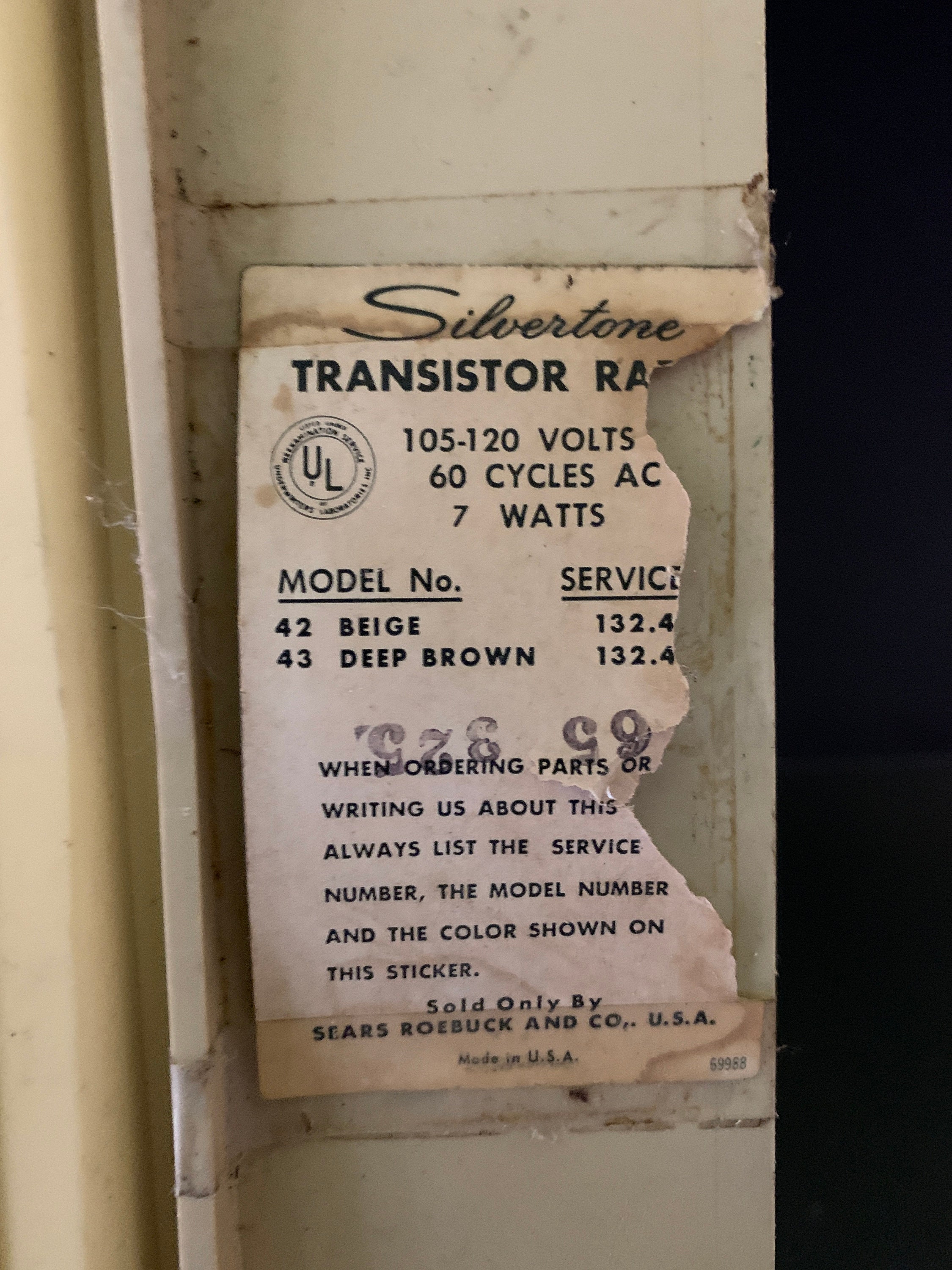 1966 Silvertone Instant Sound Solid State Radio - Etsy