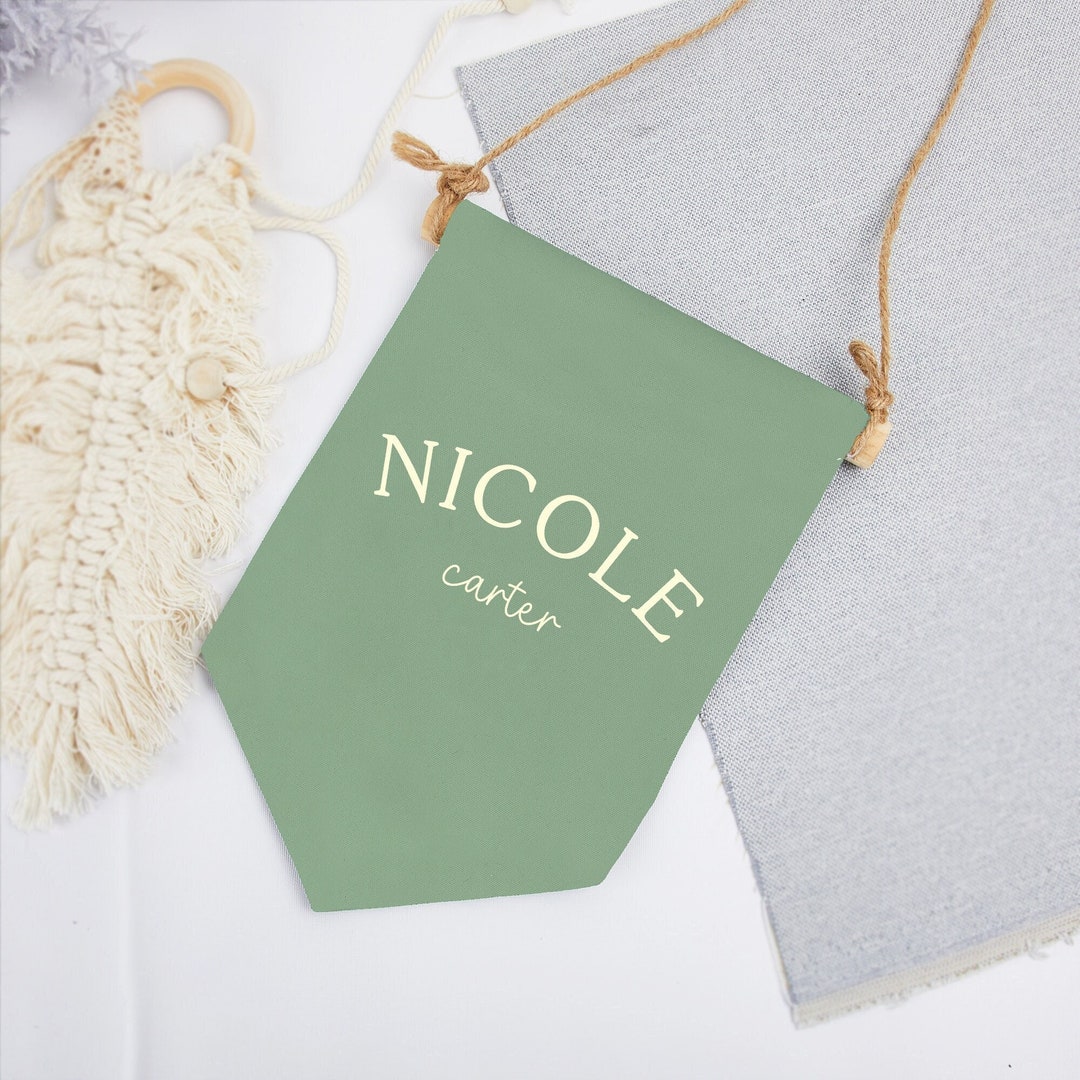 Baby Name Flag,canvas Flag,nursery Name Sign,custom Name Banner,nursery ...