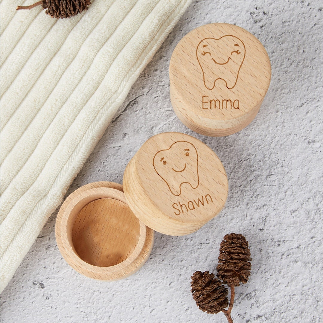 Personalized Wood Tooth Boxbaby Tooth Fairy Boxpersonalized - Etsy