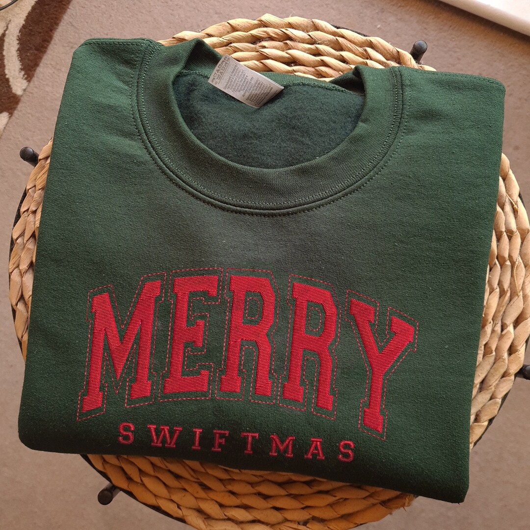 Merry Swiftmas Embroidered Sweatshirt Swiftmas Chritsmas - Etsy