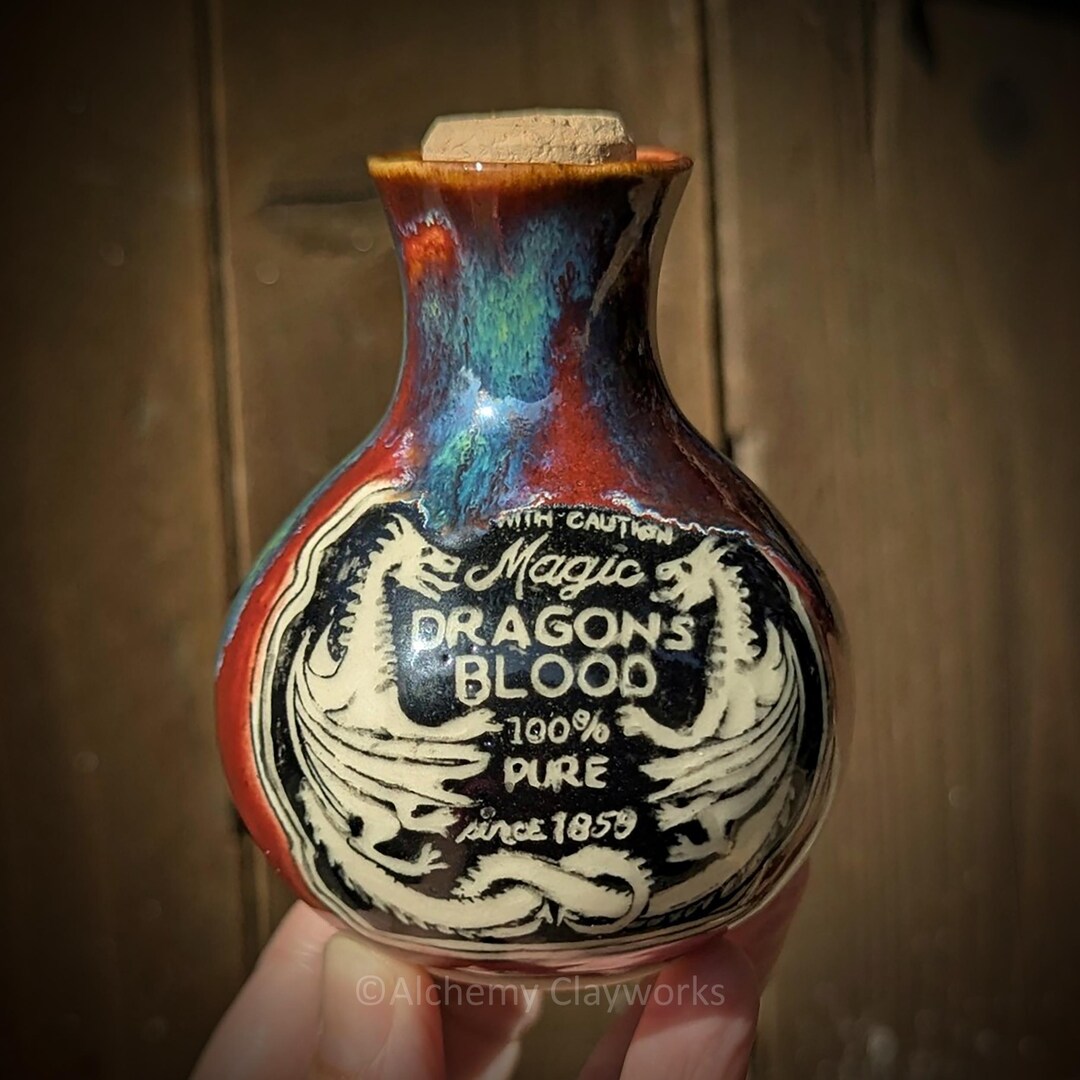 Handmade Dragon's Blood Potion Bottle - Etsy