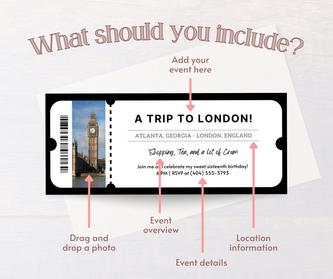 Editable Ticket Template and Printable Custom Concert Template ...