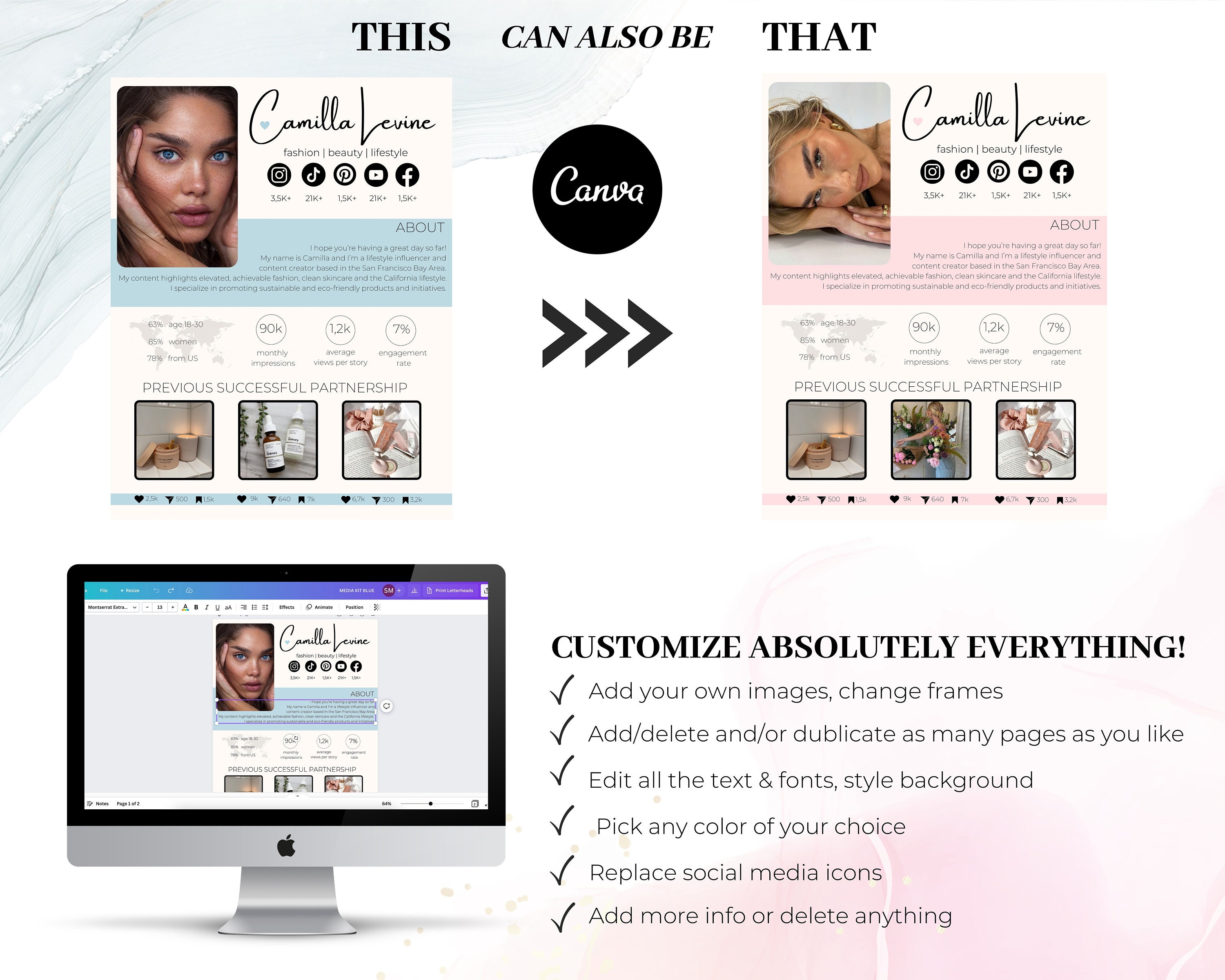Influencer Media Kit | Media Press Kit | Rate Sheet for Influencers ...