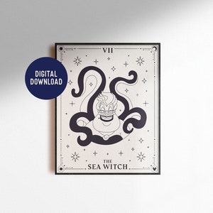 Digital Download Ursula Little Mermaid Villain Tarot Card Halloween ...