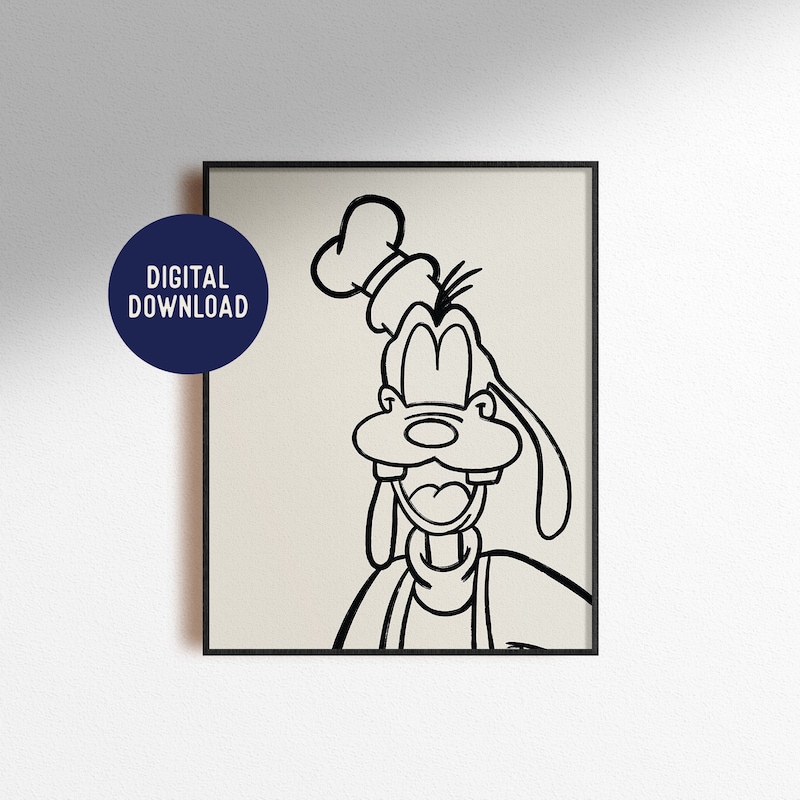 Goofy Anime Drawing - Etsy UK