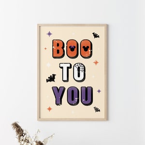Digital Download Boo to You Halloween Prints Minnie Mickey Not so Scary ...