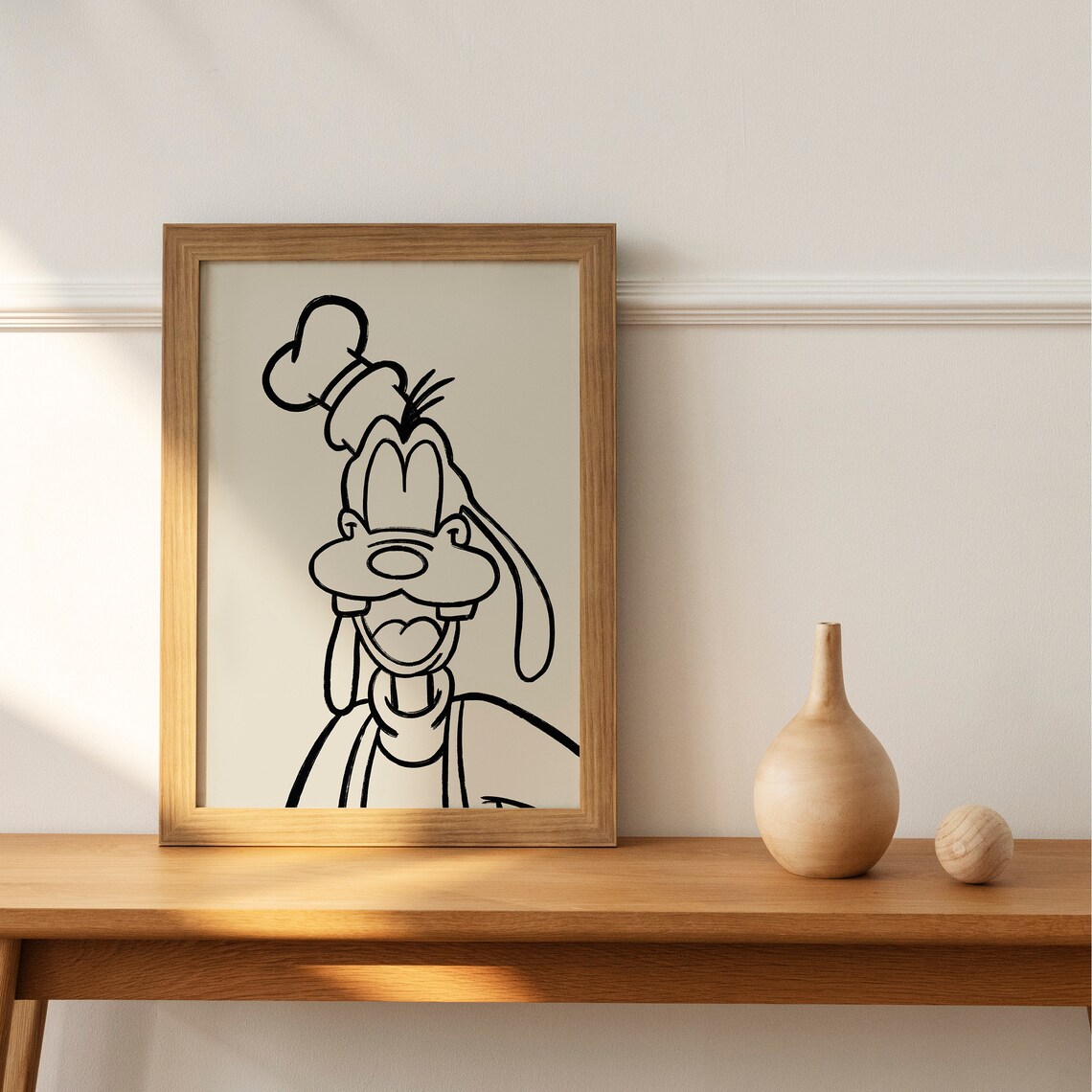 MAILED Goofy Physical Print 8x10 Artwork Drawing Painting Sketch Matte ...