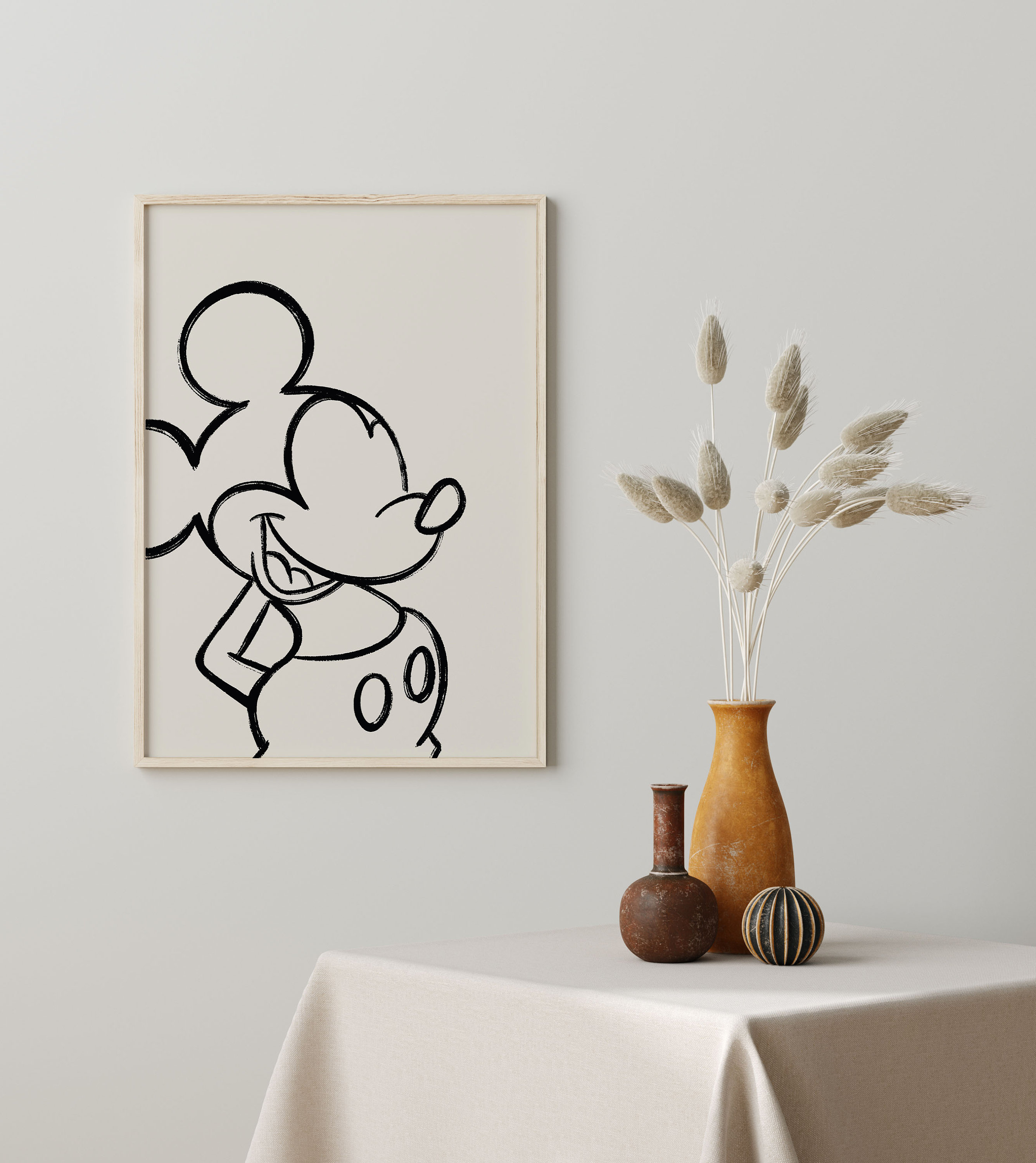 Digital Download Mickey Mouse Print Artwork Drawing Painting - Etsy