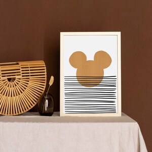 Digital Download Mickey Mouse Abstract Boho Print Minimal Mid Century ...
