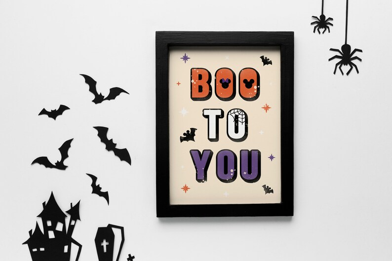 Digital Download Boo to You Halloween Prints Minnie Mickey Not - Etsy