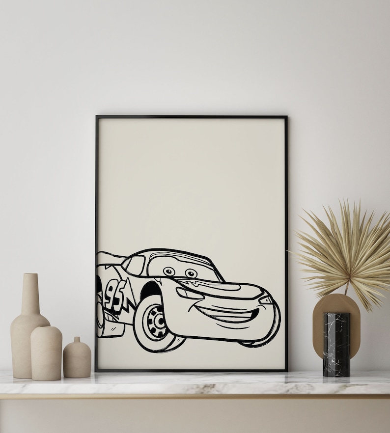 Digital Download Lightning Mcqueen Print Drawing Sketch Cars - Etsy