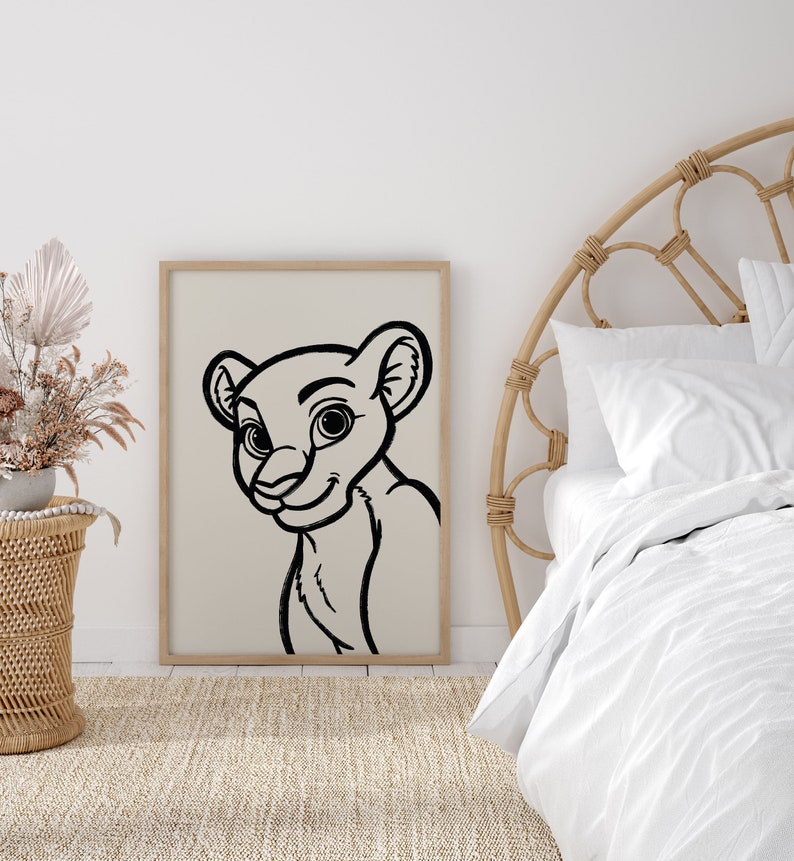 Digital Download Nala Print Drawing Sketch the Lion King Movie - Etsy
