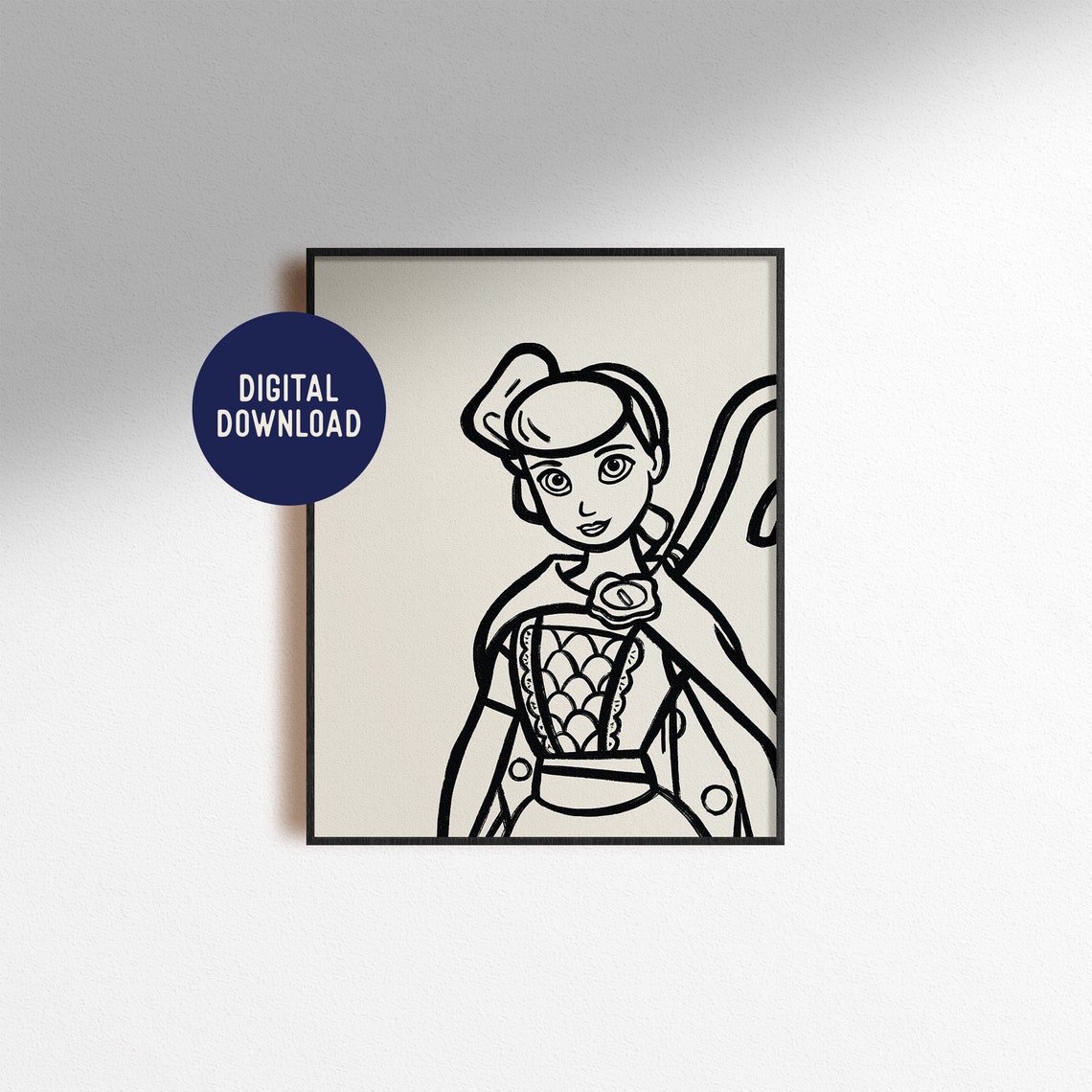 Digital Download Bo Peep Print Drawing Sketch Toy Story Pixar - Etsy