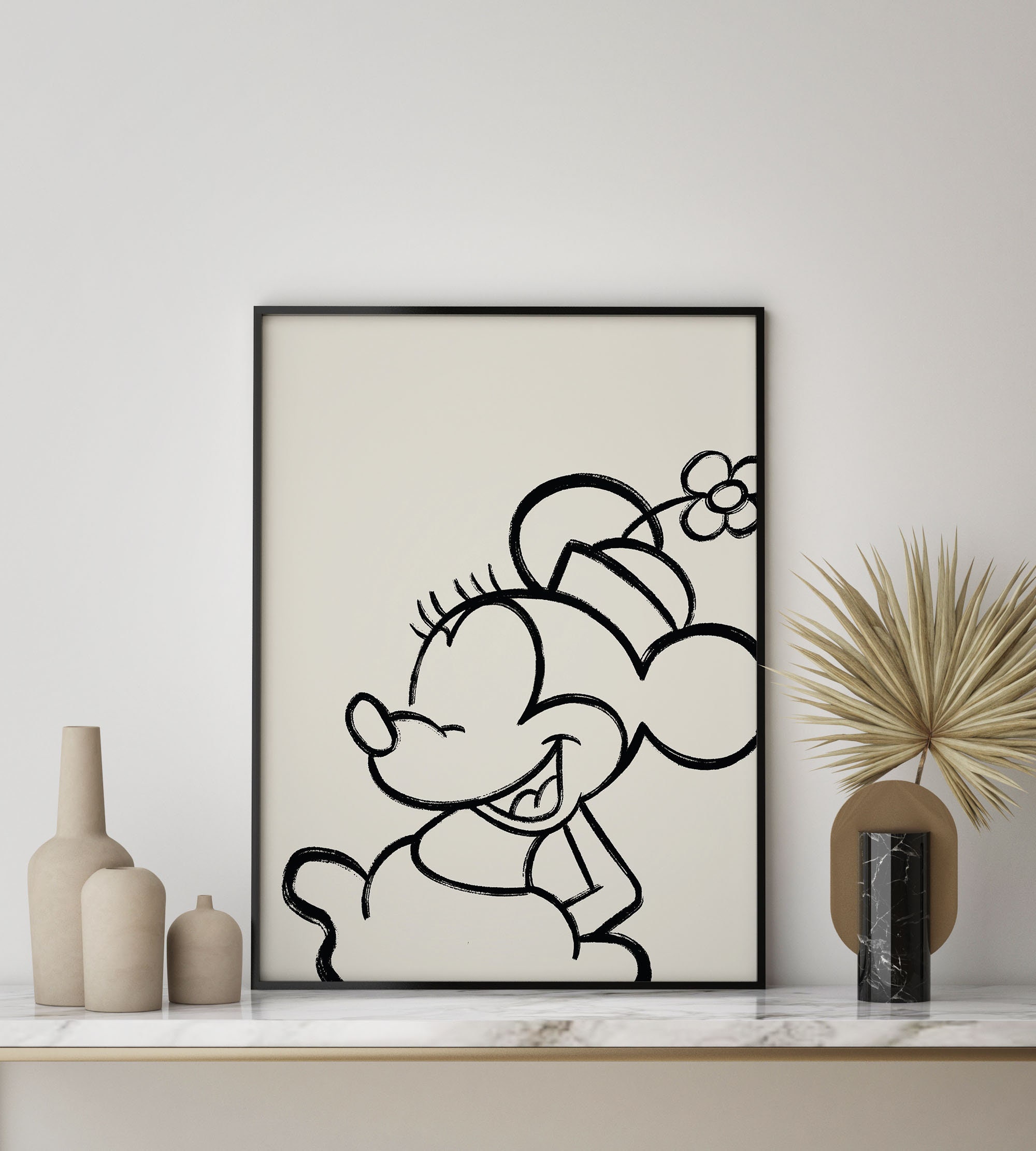 Digital Download Minnie Mouse Print Artwork Drawing Painting Sketch ...