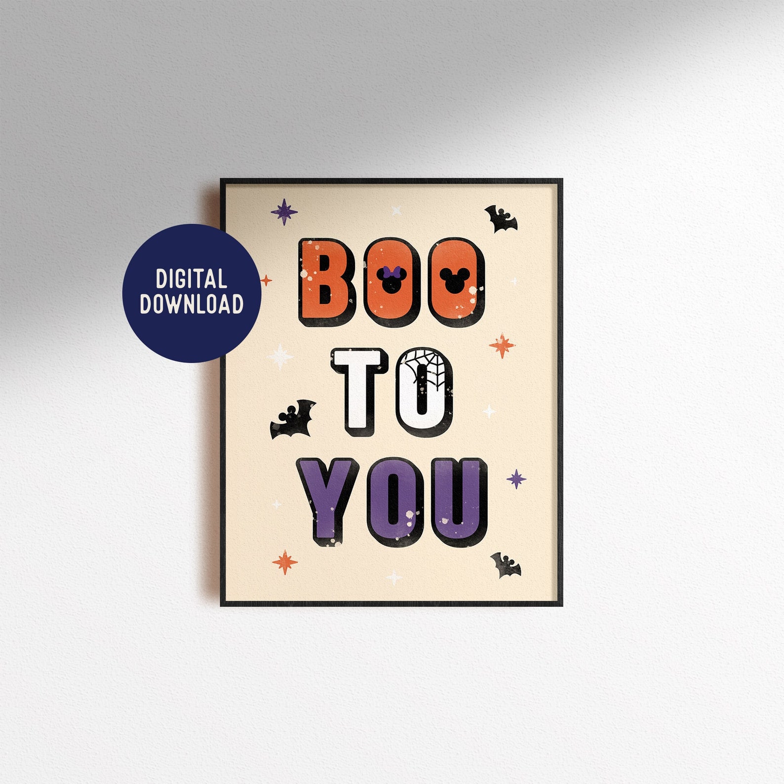 Digital Download Boo to You Halloween Prints Minnie Mickey Not - Etsy