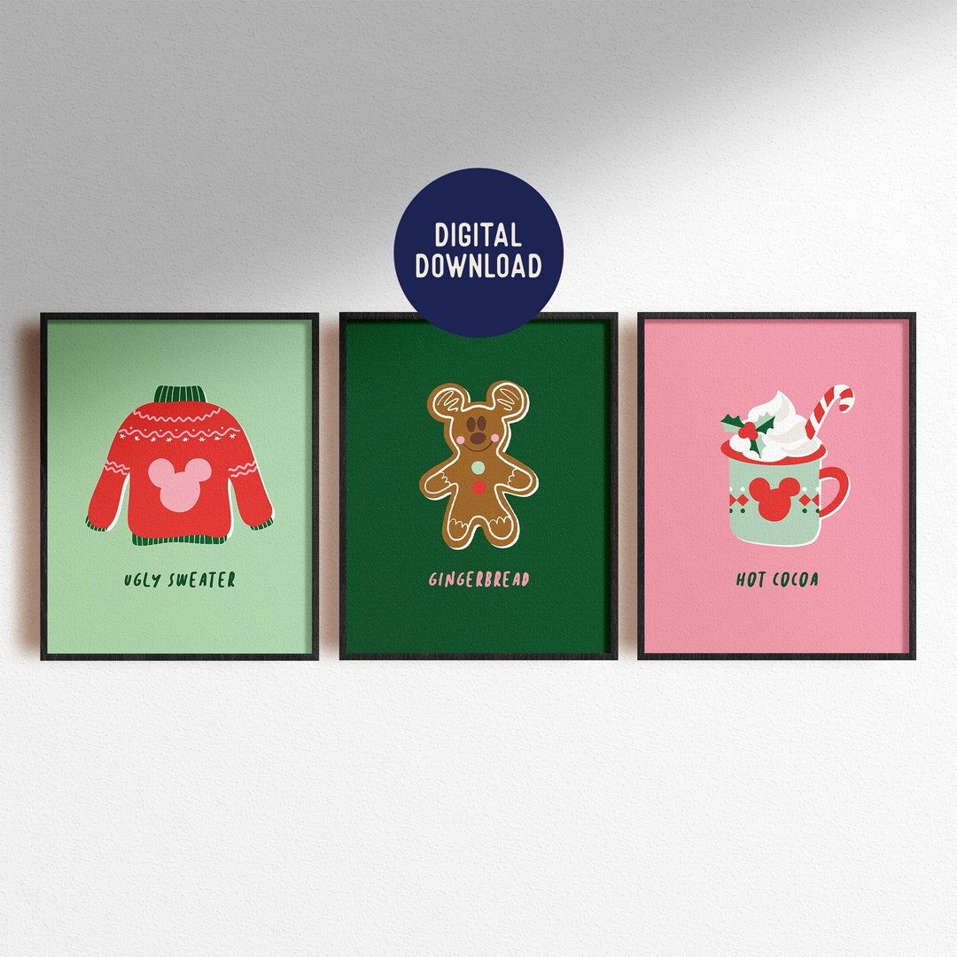 Set of 3 Digital Downloads Mickey Holidays Christmas Ugly Sweater ...