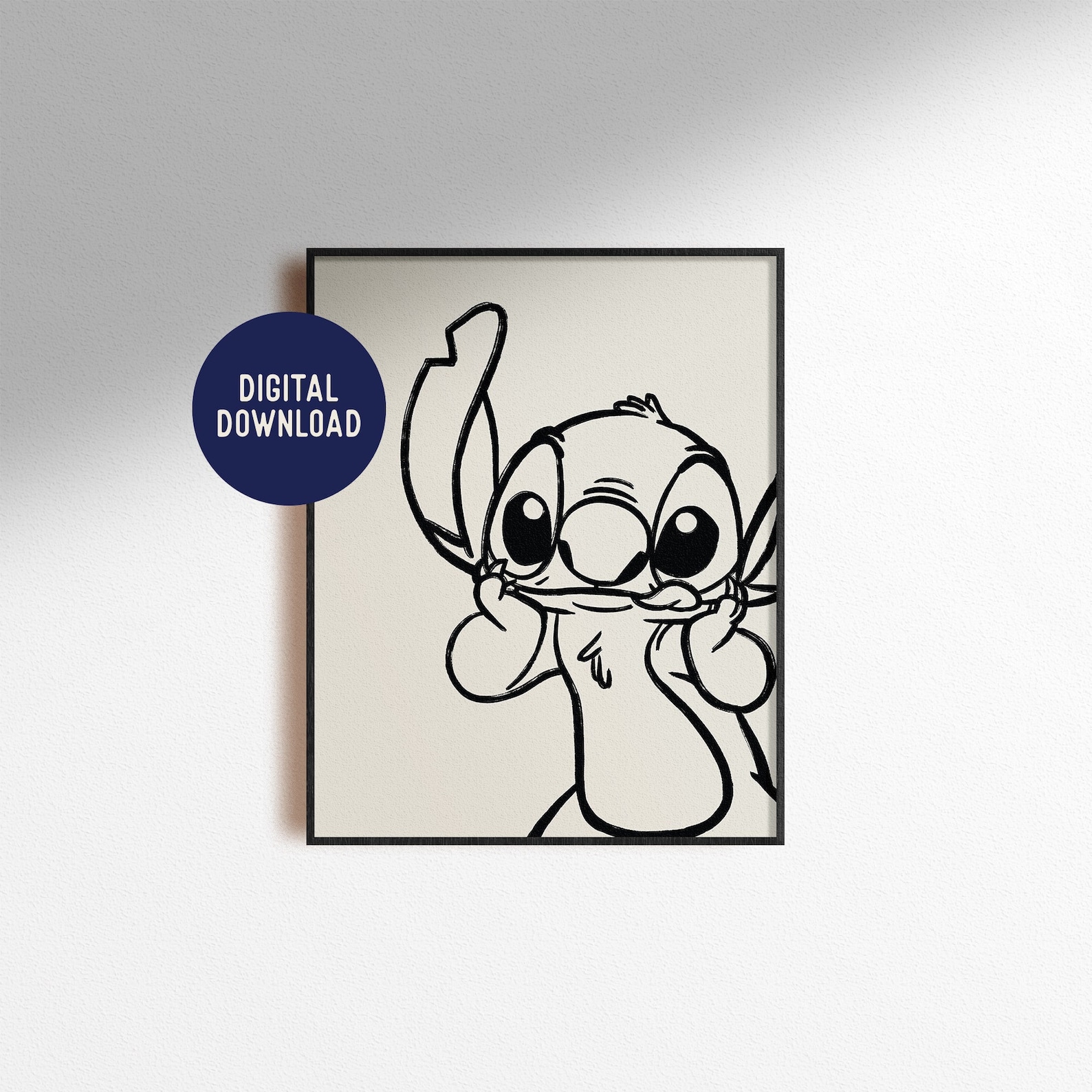 Digital Download Stitch Print Drawing Sketch Lilo and Stitch - Etsy