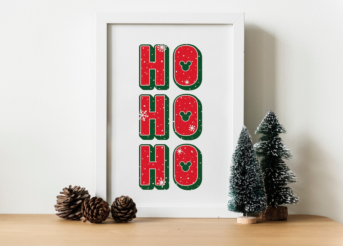 Digital Download Ho Ho Ho Holidays Christmas Mickey Mouse - Etsy