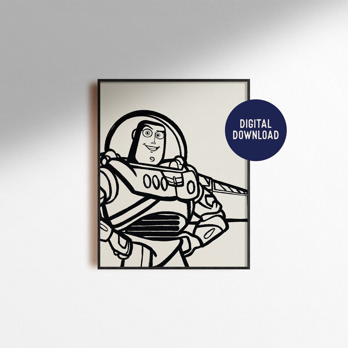 Digital Download Buzz Print Drawing Sketch Toy Story Pixar - Etsy