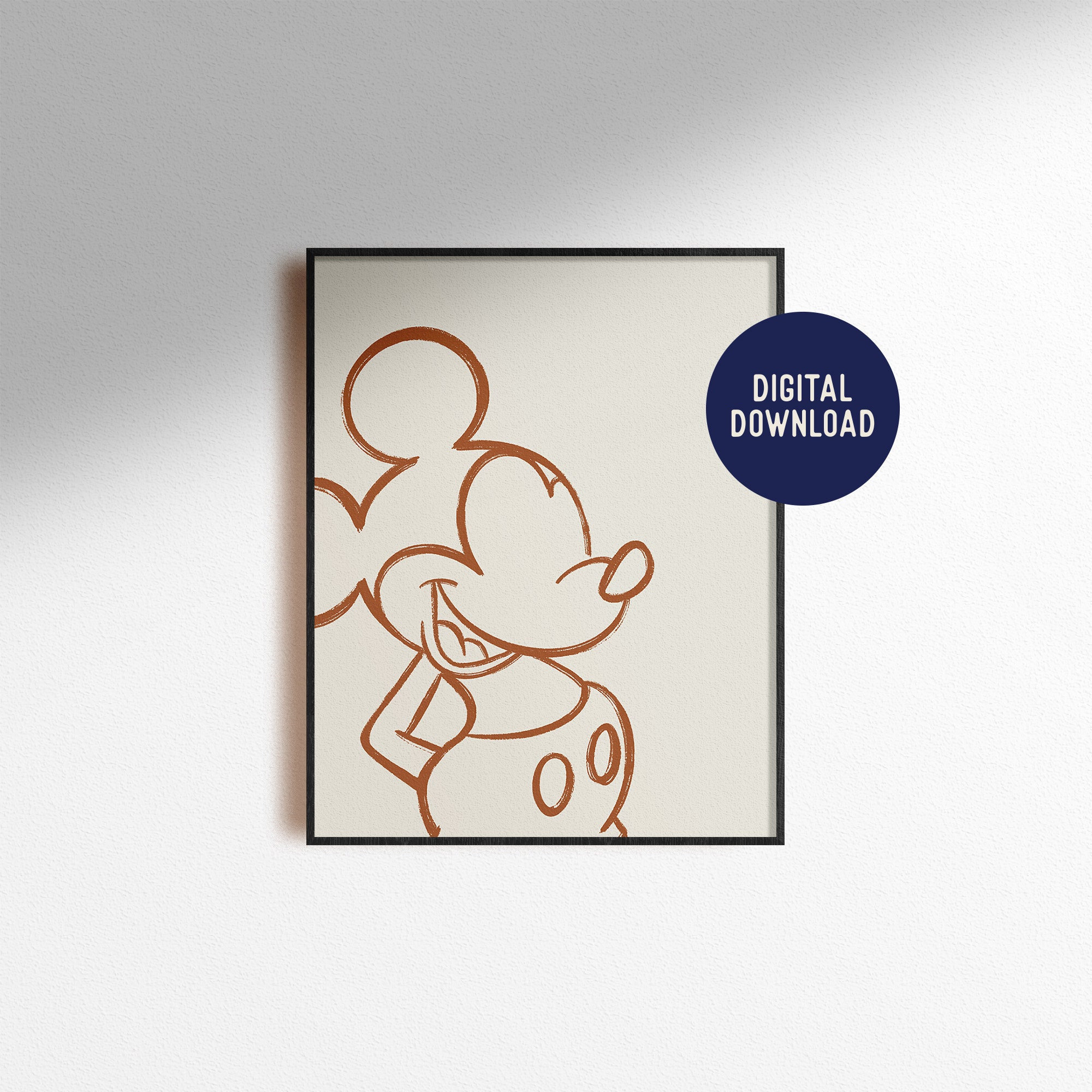 Digital Download Mickey Mouse Print Artwork Drawing Painting - Etsy