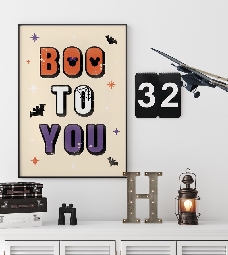 Digital Download Boo to You Halloween Prints Minnie Mickey Not - Etsy