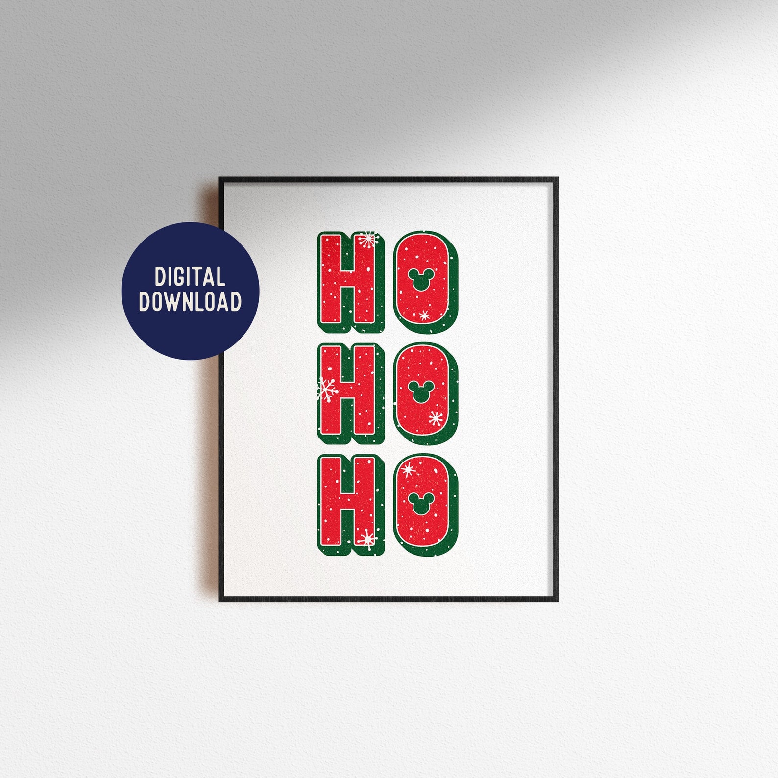 Digital Download Ho Ho Ho Holidays Christmas Mickey Mouse Minimal ...
