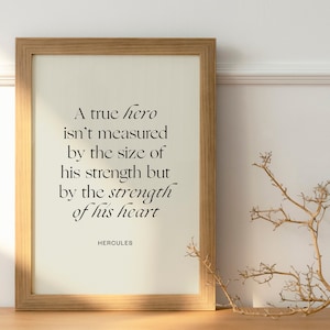 Digital Download Hercules Inspirational Quote Print Hero Strength Wall ...