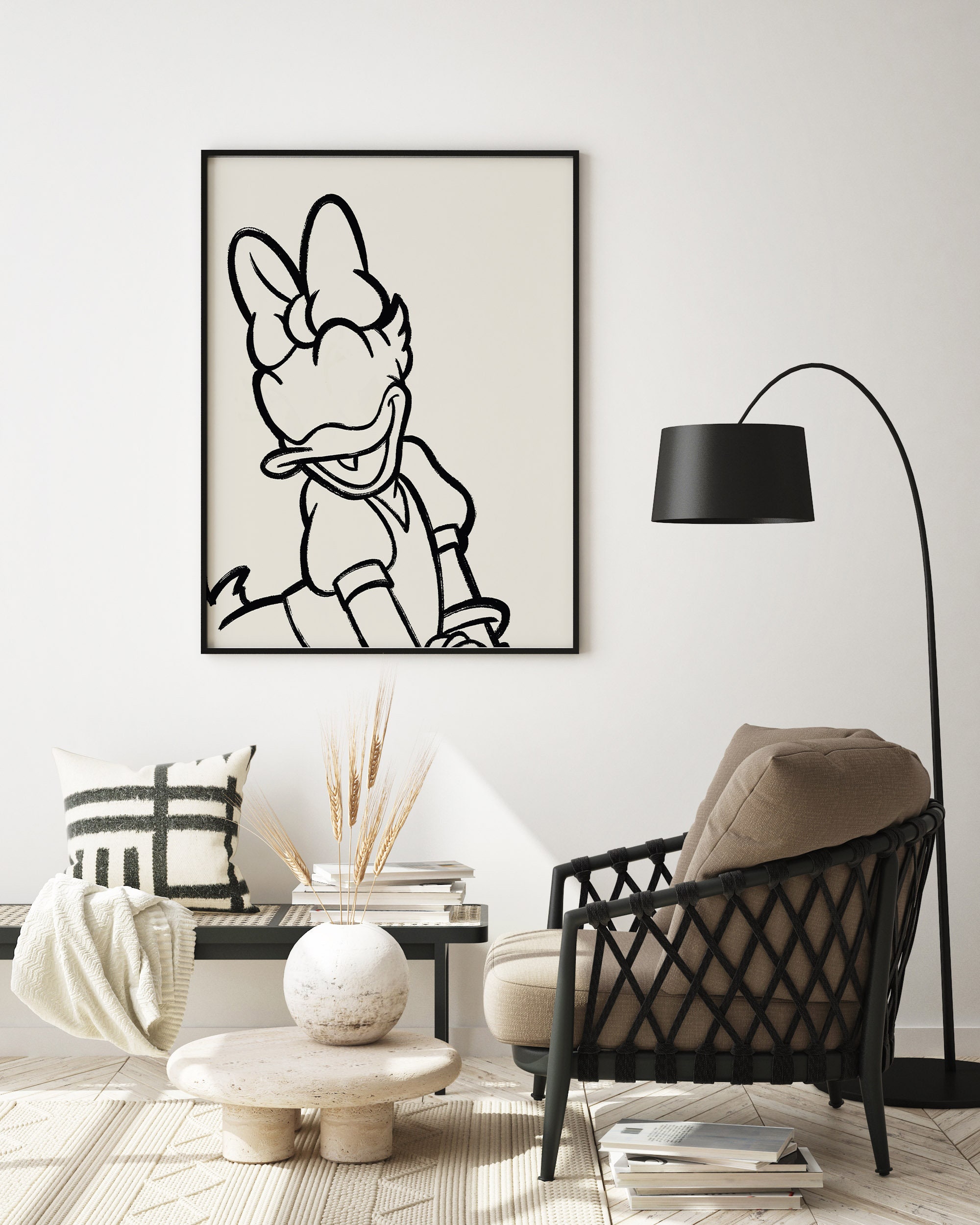 Digital Download Daisy Duck Print Drawing Sketch Character Movie Boho ...