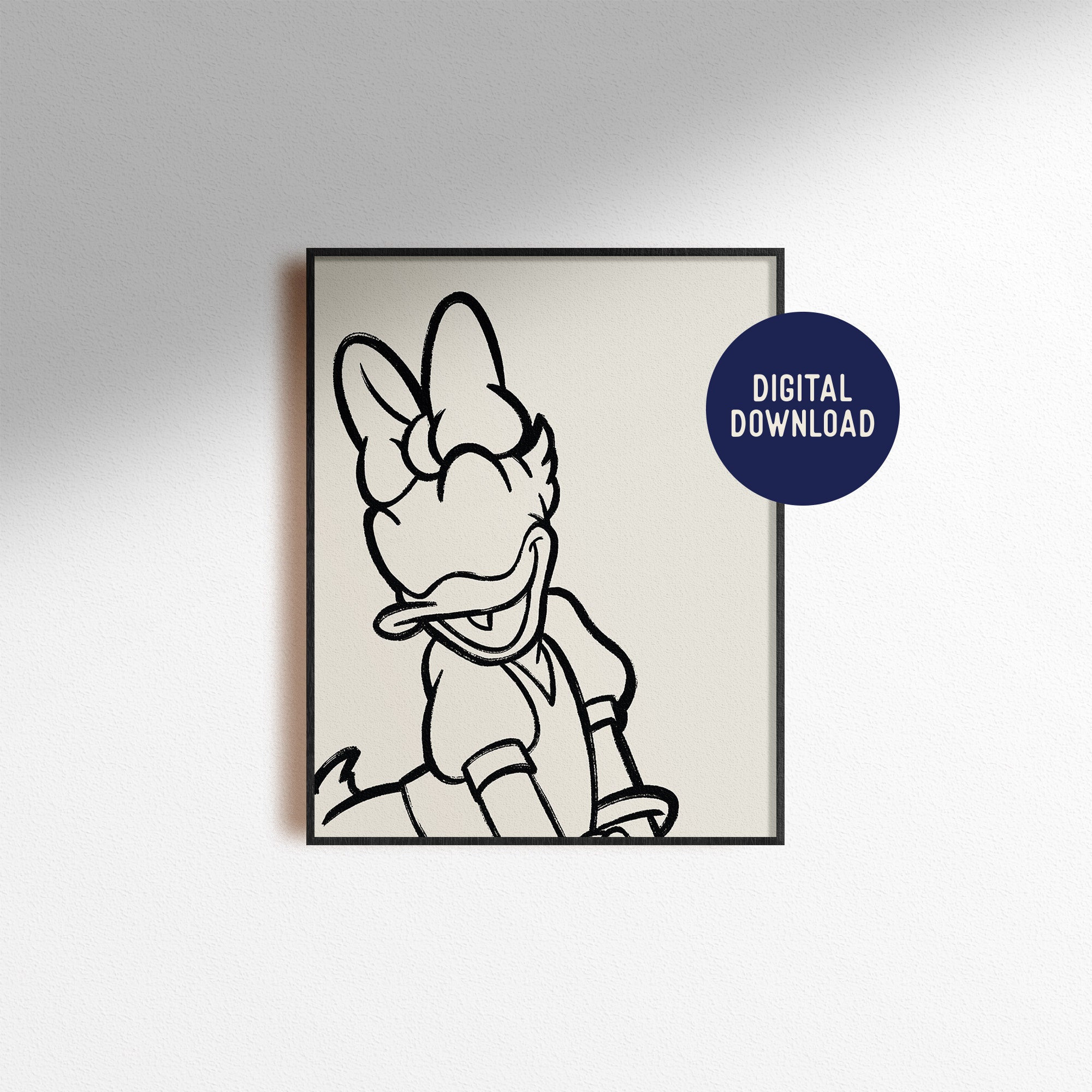 Digital Download Daisy Duck Print Drawing Sketch Character - Etsy