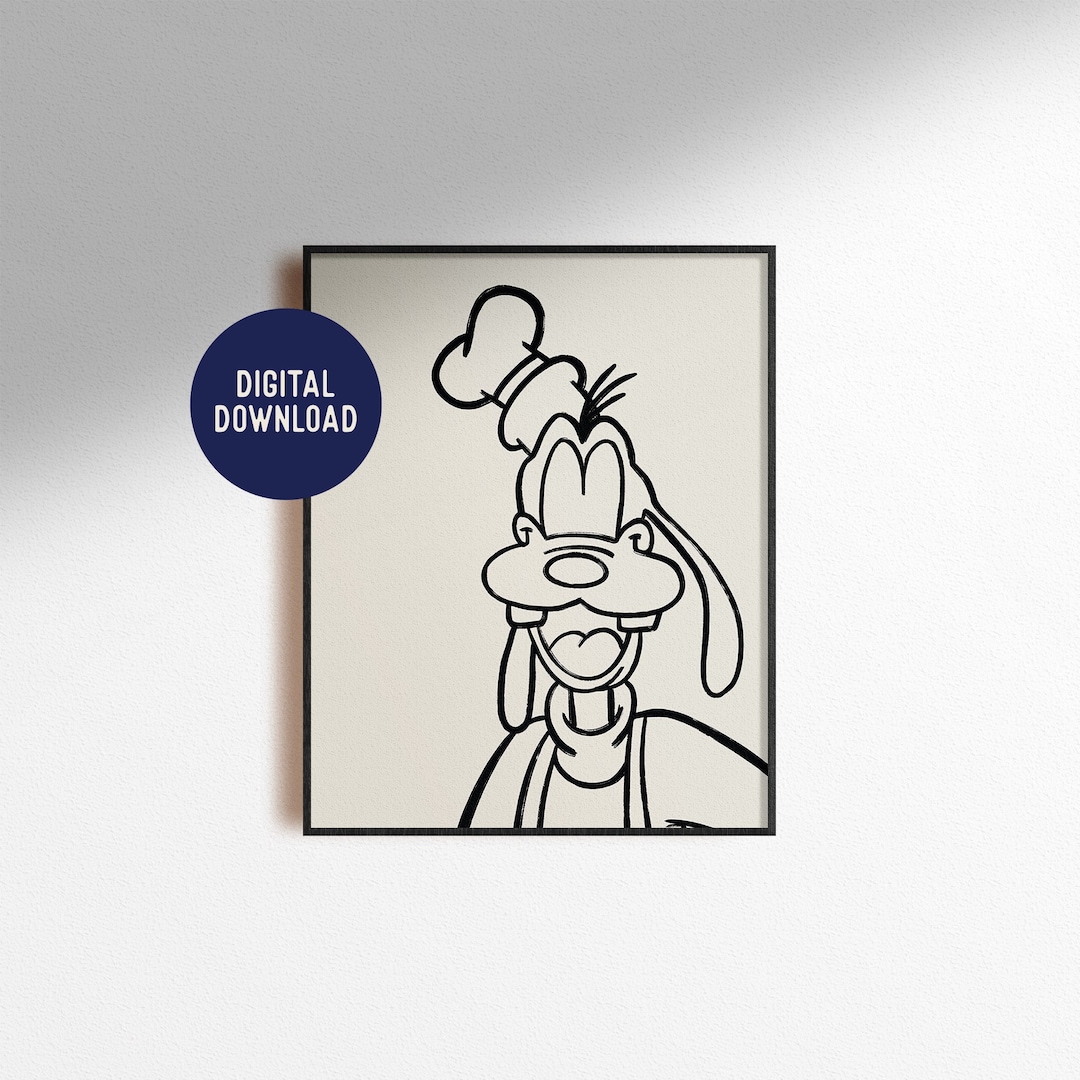 Digital Download Goofy Print Artwork Drawing Painting Sketch Matte ...