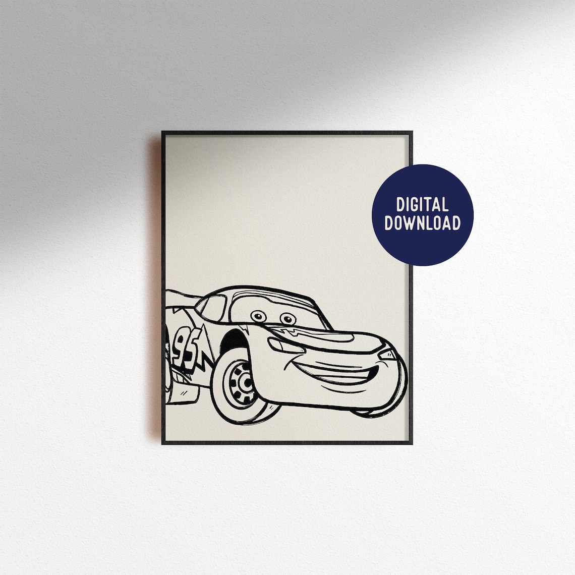 Digital Download Lightning Mcqueen Print Drawing Sketch Cars - Etsy
